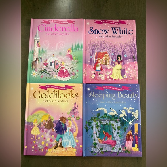 Other | 4pc 3 In 1 Fairy Tale Kids Hardcover Book Set 12 Stories Total ...